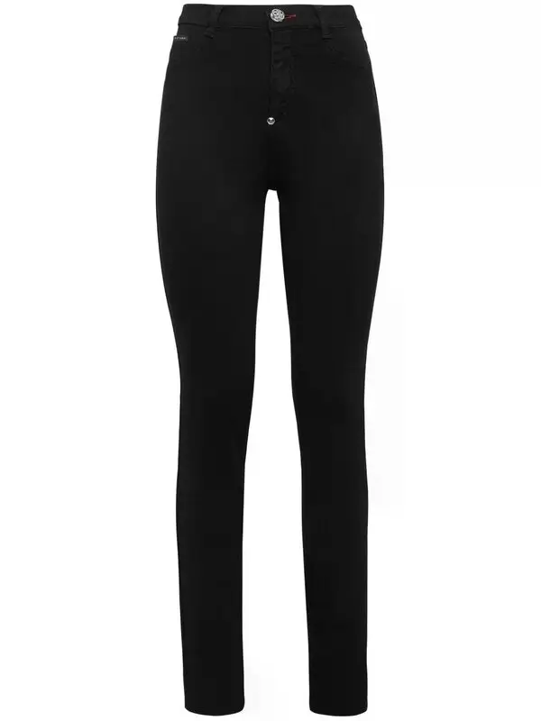 Philipp Plein High-waisted Super-skinny Jeans - Black