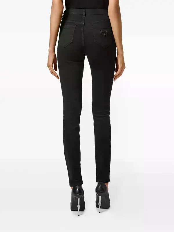 Philipp Plein High-waisted Super-skinny Jeans - Black