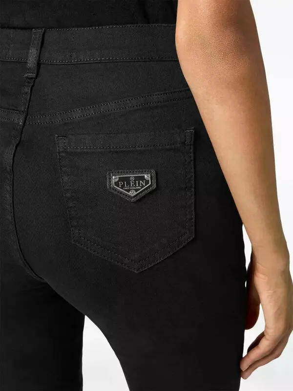Philipp Plein High-waisted Super-skinny Jeans - Black