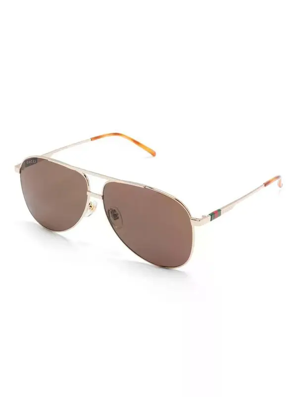 Gucci Pilot-frame Sunglasses - Neutrals