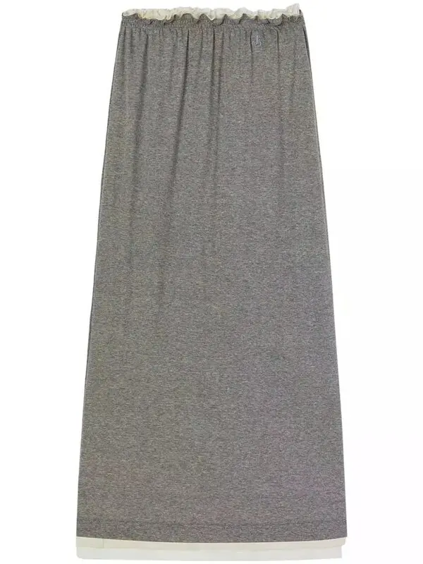 JIL SANDER Layered Jersey Midi Skirt