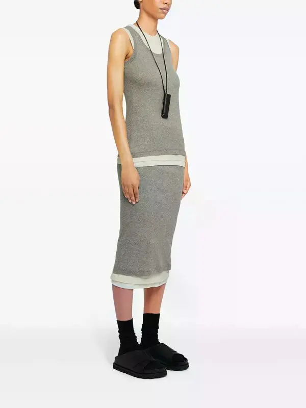 JIL SANDER Layered Jersey Midi Skirt