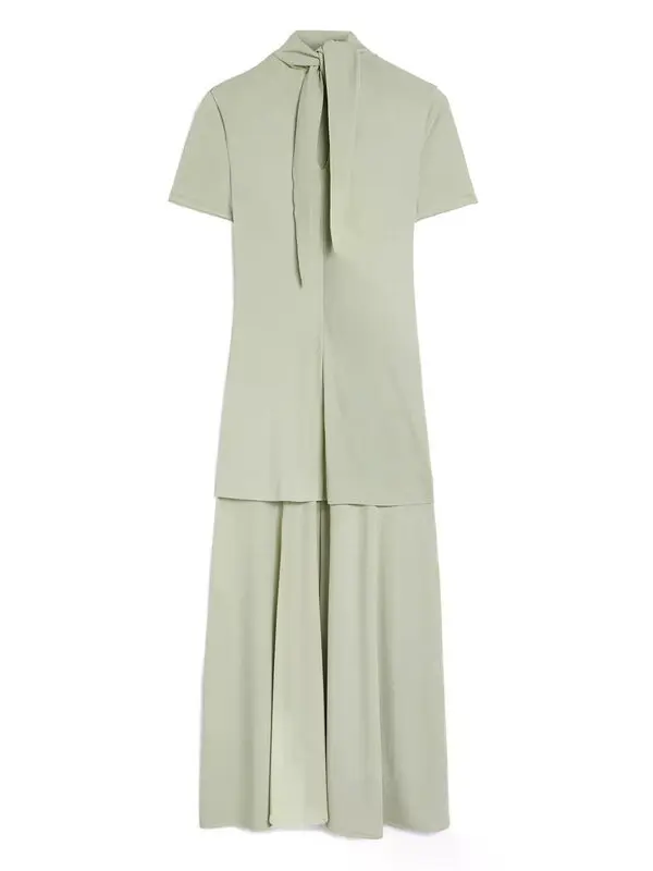 JIL SANDER High-neck Fluid Midi Dress - Green