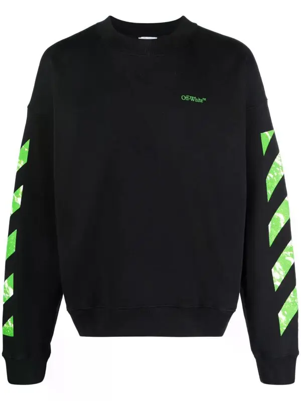 Off-White Diag Stripe Cotton Sweatshirt