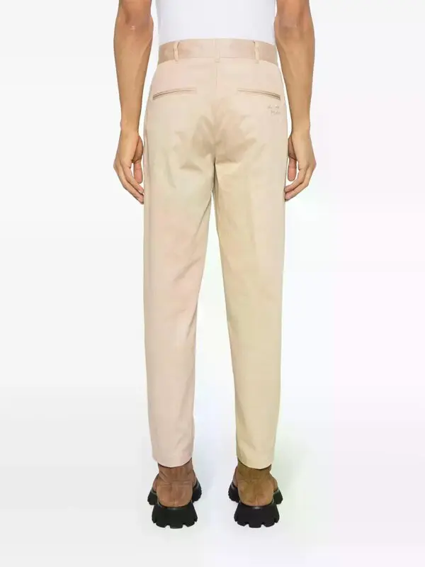 Maison Kitsuné Logo-embroidered Cotton Trousers