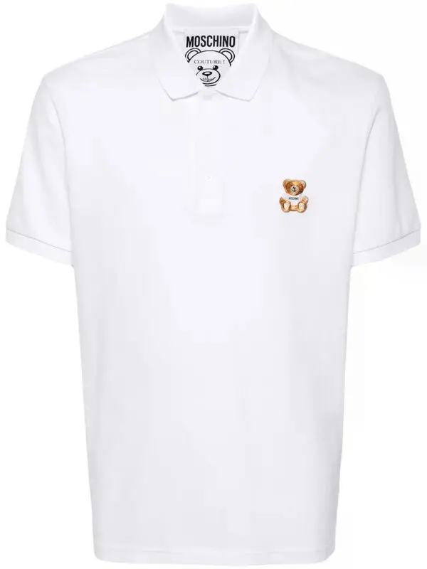 Moschino Teddy Bear Cotton Polo Shirt