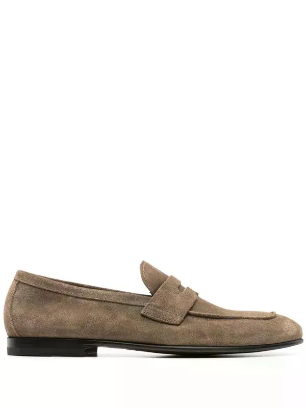 SCAROSSO Gregory Suede Loafers - Neutrals