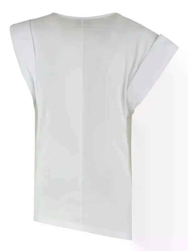 MARANT ETOILE Maïsan Draped Boat Neck T-shirt - White