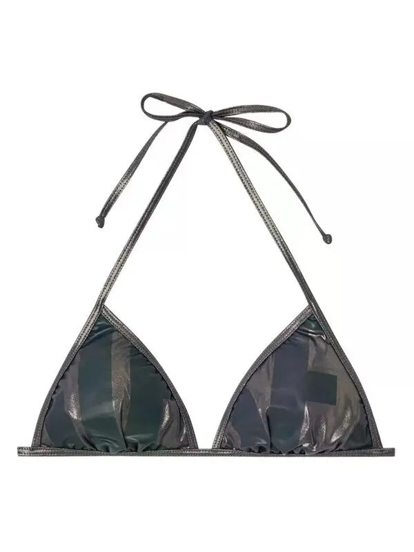 DIESEL® Oval D Bikini Top - Grey