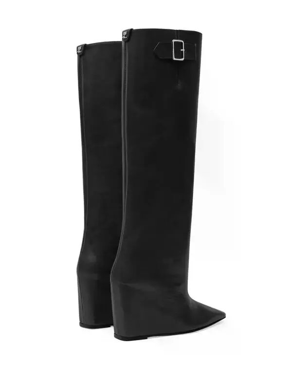 COURREGES Astro Leather Boots - Black