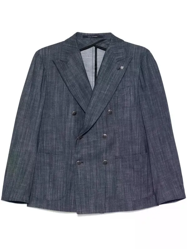 Tagliatore Denim Blazer - Blue