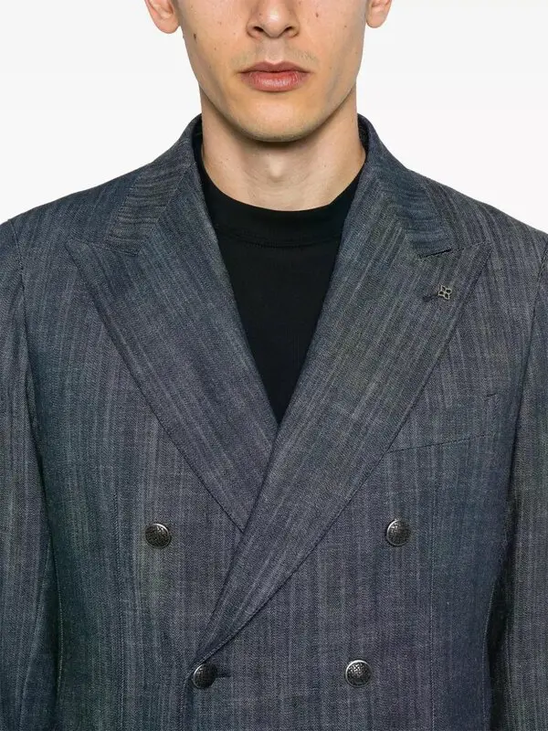 Tagliatore Denim Blazer - Blue