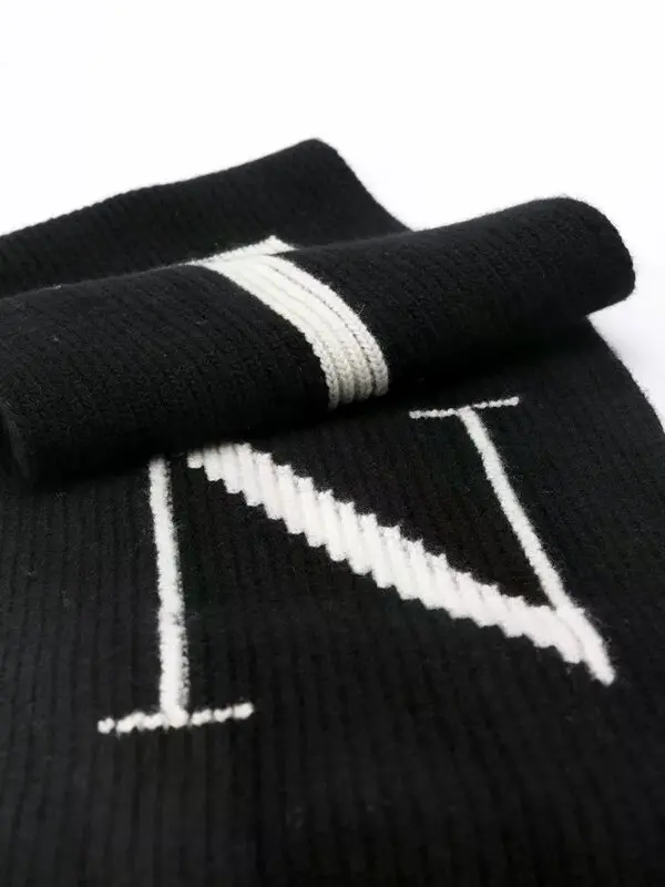 Valentino Garavani Logo-jacquard Cashmere-blend Scarf