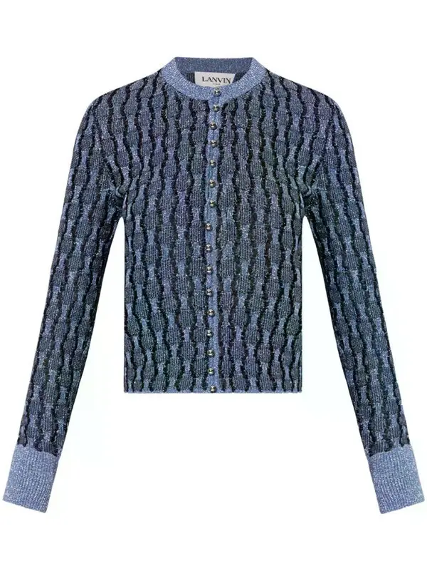 LANVIN Metallic Knitted Cardigan