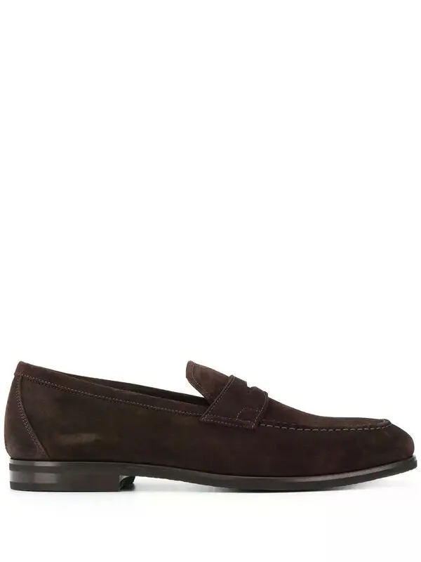 SCAROSSO Renato Almond Toe Loafers - Brown