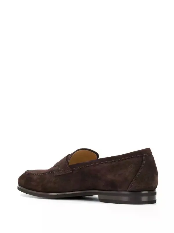 SCAROSSO Renato Almond Toe Loafers - Brown