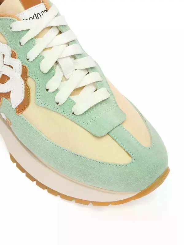 Roberto Cavalli Leather-panelled Sneakers