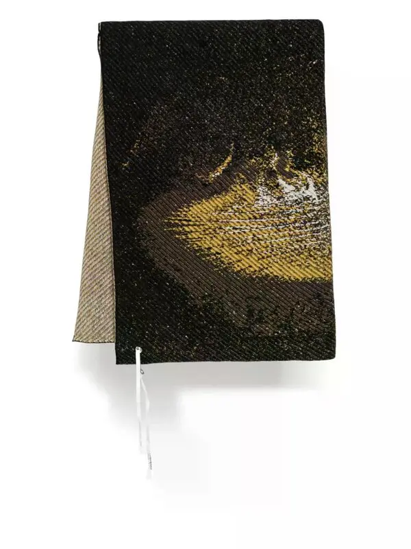 LABEL UNDER CONSTRUCTION Graphic-print Scarf - Black