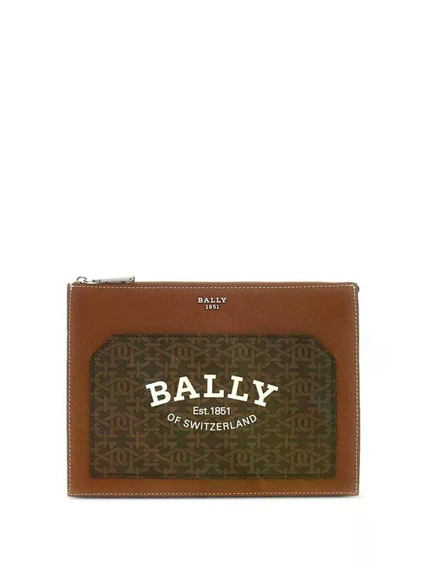 Bally Logo-print Clutch - Brown
