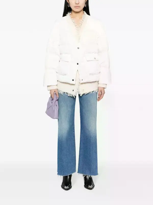 B+AB Layered Frayed Puffer Jacket