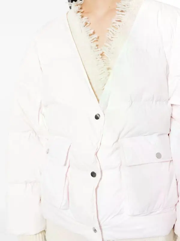 B+AB Layered Frayed Puffer Jacket