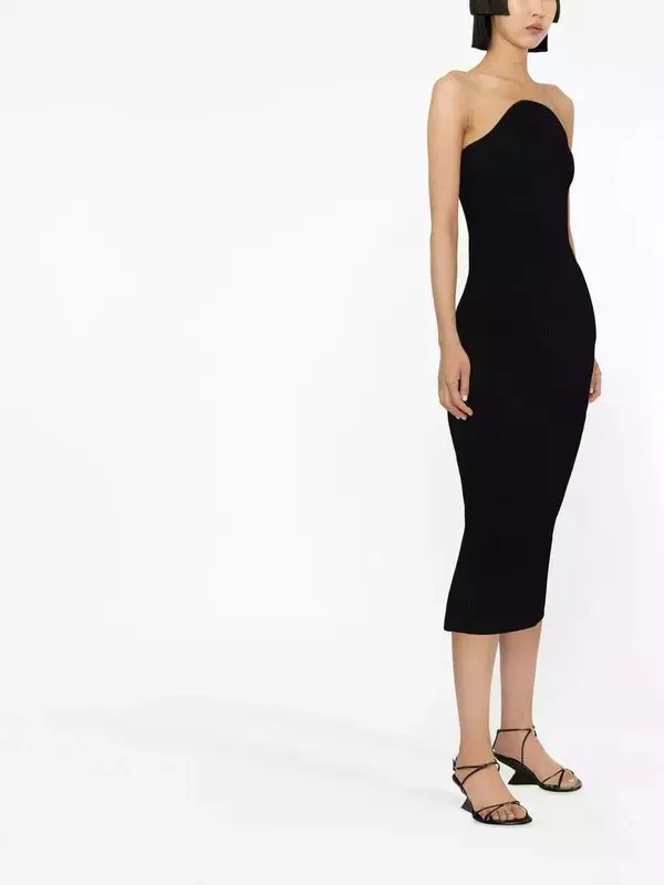 Khaite Rumer Ribbed Midi Dress