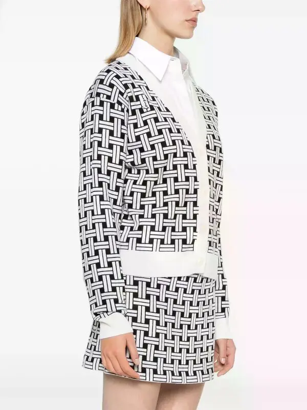 Kenzo Patterned Jacquard Cotton-wool Cardigan