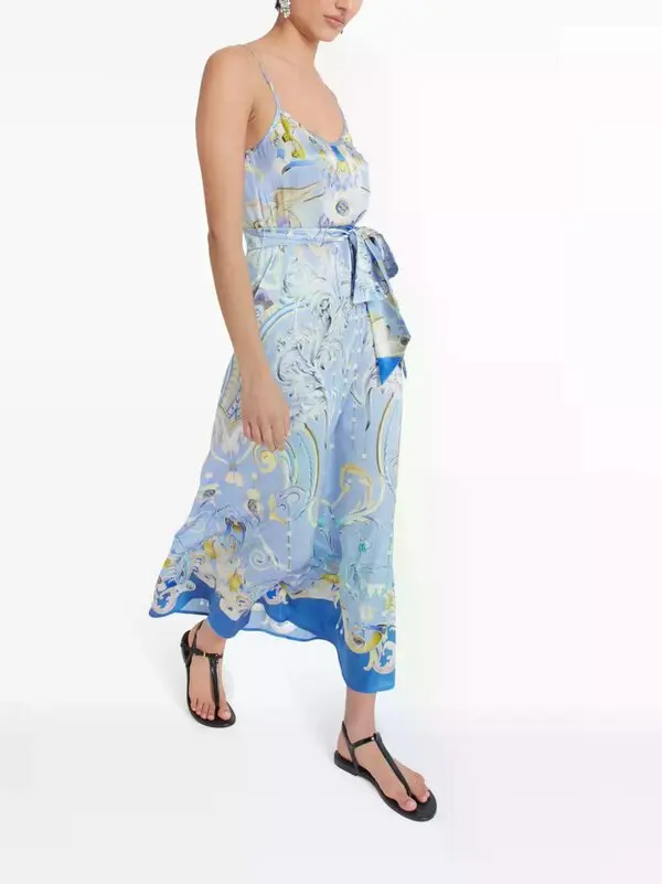 TEMPERLEY LONDON Carline-print Slip Dress - Blue