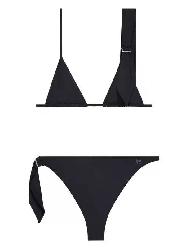 COURREGES Scarf-embellished Bikini - Black