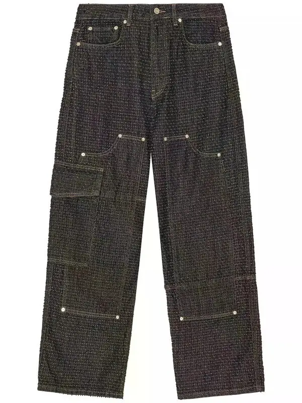 GANNI Fluffy Wide-leg Jeans