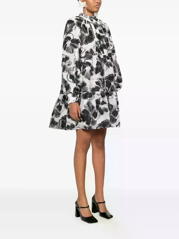 Stine Goya Anemone Jacquard Tier Mini Dress