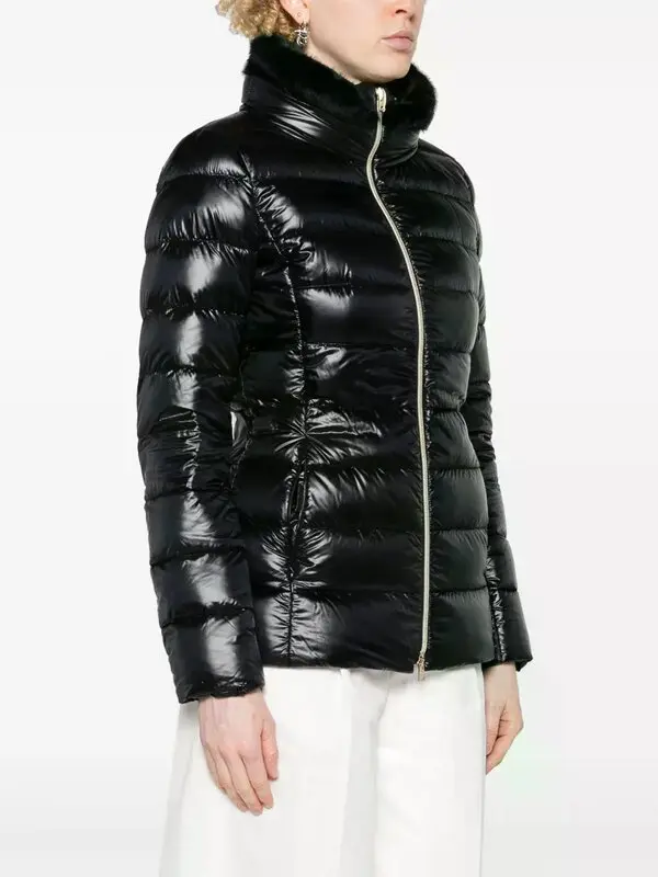 Herno Belted High-neck Down Jacket - Black