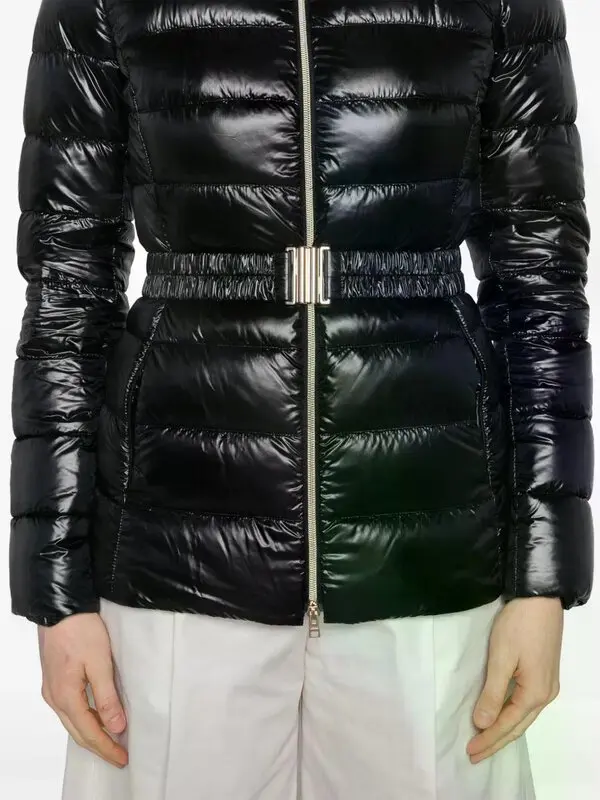 Herno Belted High-neck Down Jacket - Black