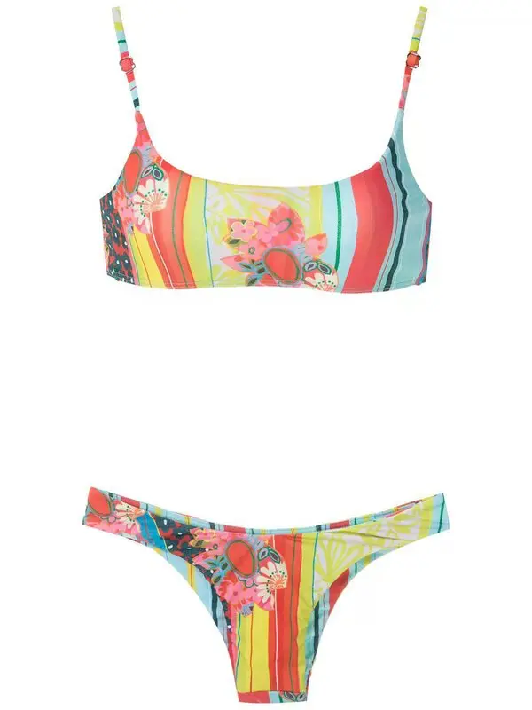 AMIR SLAMA Printed Bikini Set - Multicolour