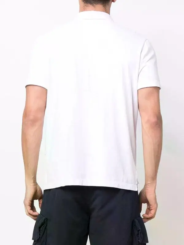 JAMES PERSE Short-sleeved Cotton Polo Shirt - White