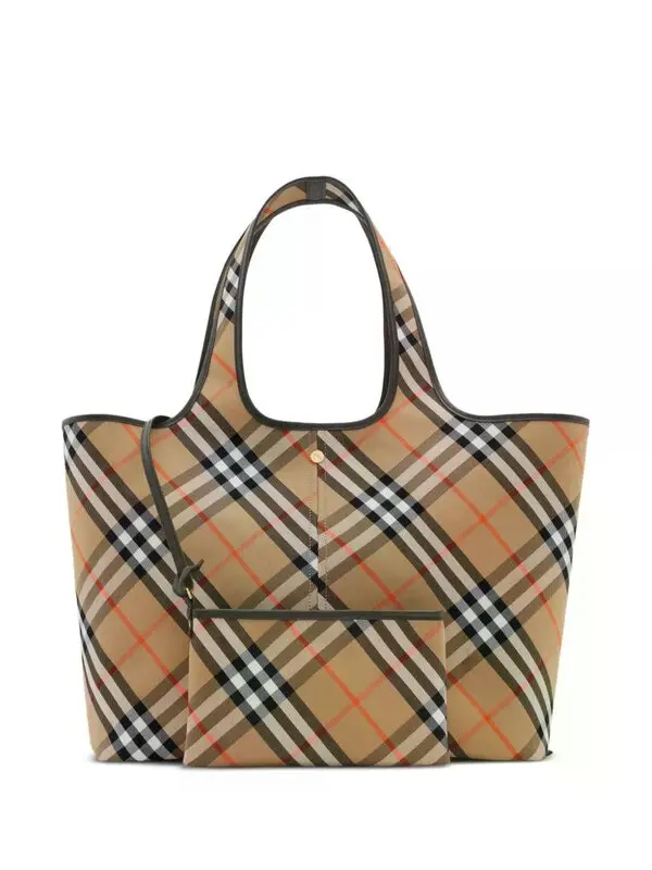 Burberry Medium Check Tote Bag - Neutrals