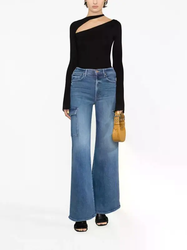 MANURI Cut-out Detail Blouse - Black