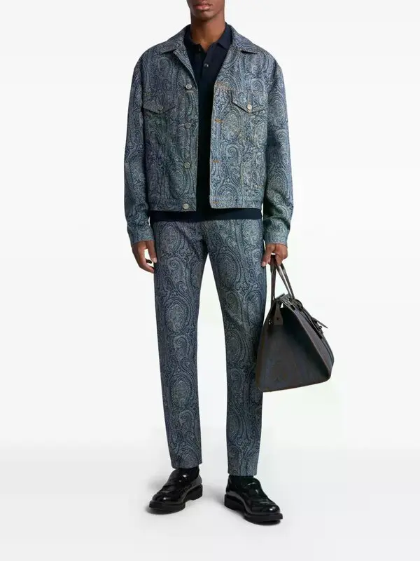 Etro Textured Knit Polo Shirt