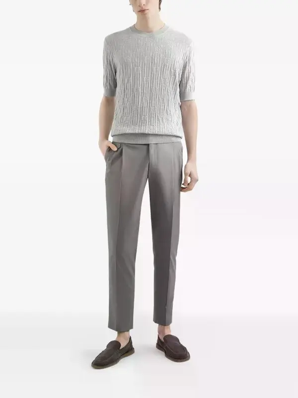 Dolce & Gabbana Textured-knit Short-sleeve T-shirt