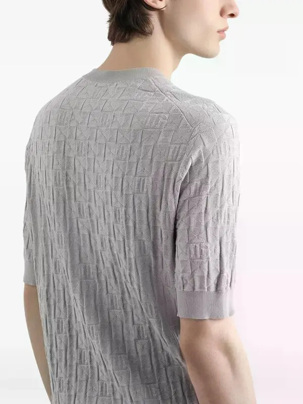 Dolce & Gabbana Textured-knit Short-sleeve T-shirt