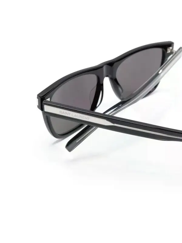 Saint Laurent Logo-engraved Square-frame Sunglasses