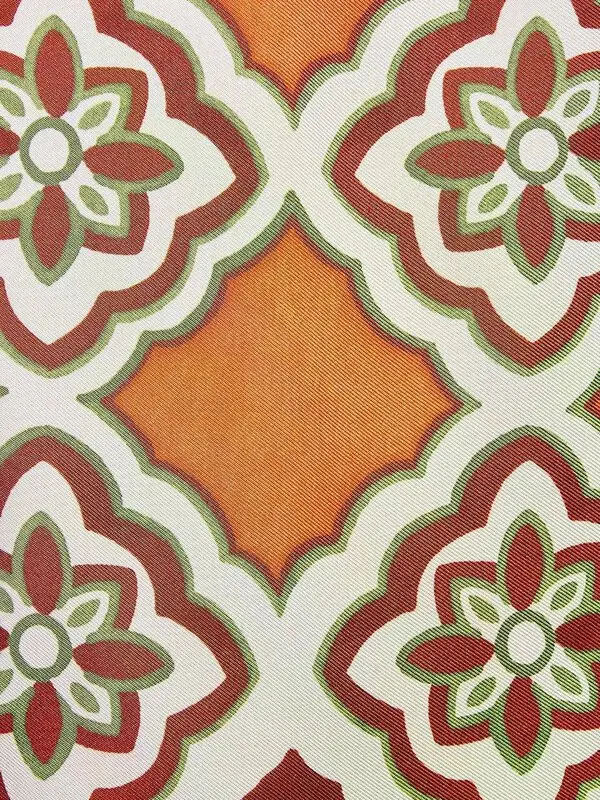 La DoubleJ San Carlo Printed Silk Blouse - Orange