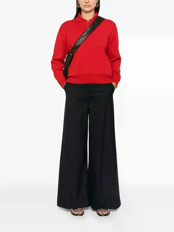 Theory Wide-leg Flannel Trousers