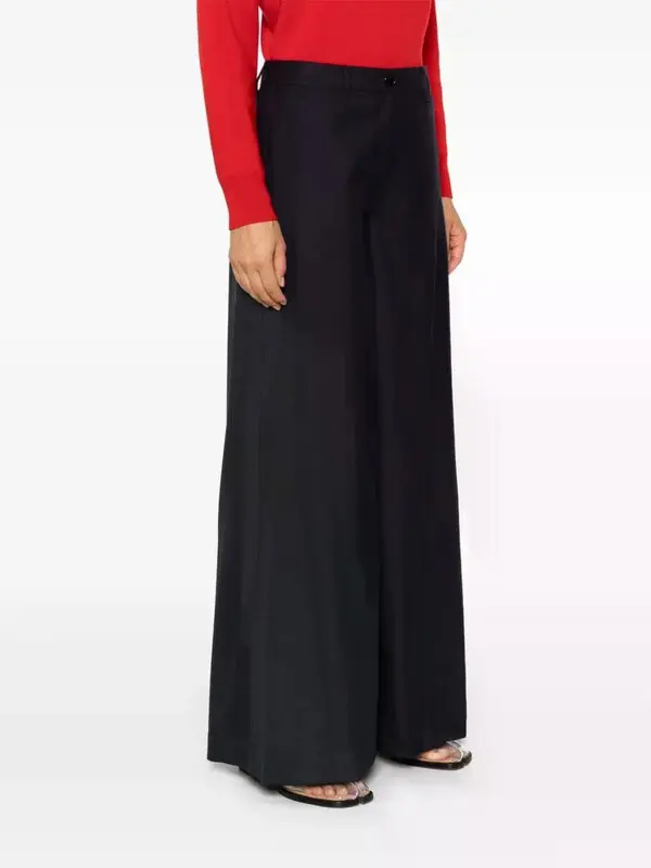 Theory Wide-leg Flannel Trousers