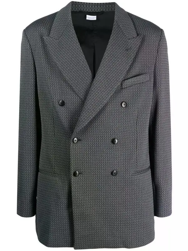 Random Identities Double-breasted Houndstooth Coat