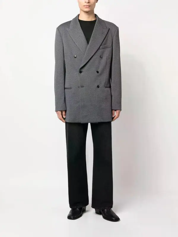 Random Identities Double-breasted Houndstooth Coat