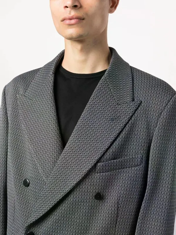 Random Identities Double-breasted Houndstooth Coat