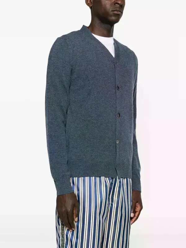 Play Comme Des Garcon Heart-patch Wool Cardigan