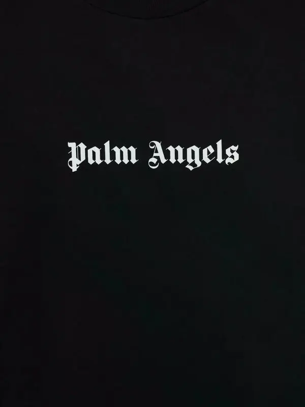 Palm Angels Printed Cotton T-shirt - Black