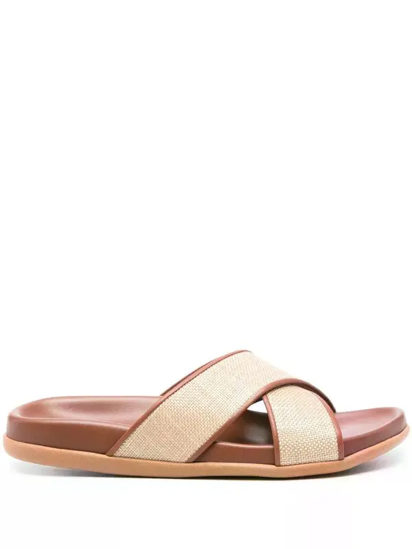 ANCIENT GREEK SANDALS Thais Basket-weave Slides